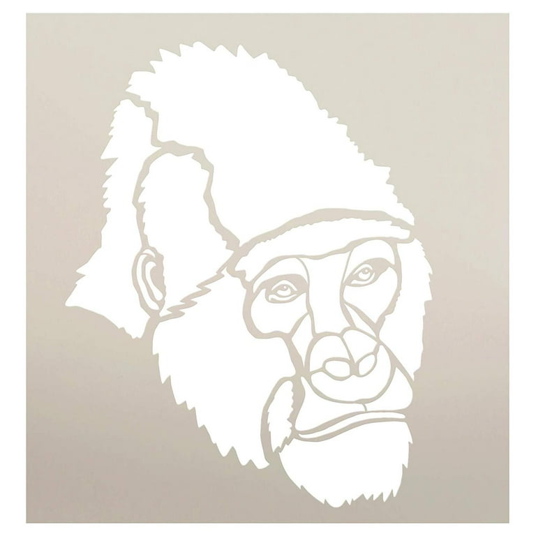 Gorilla Face Stencil