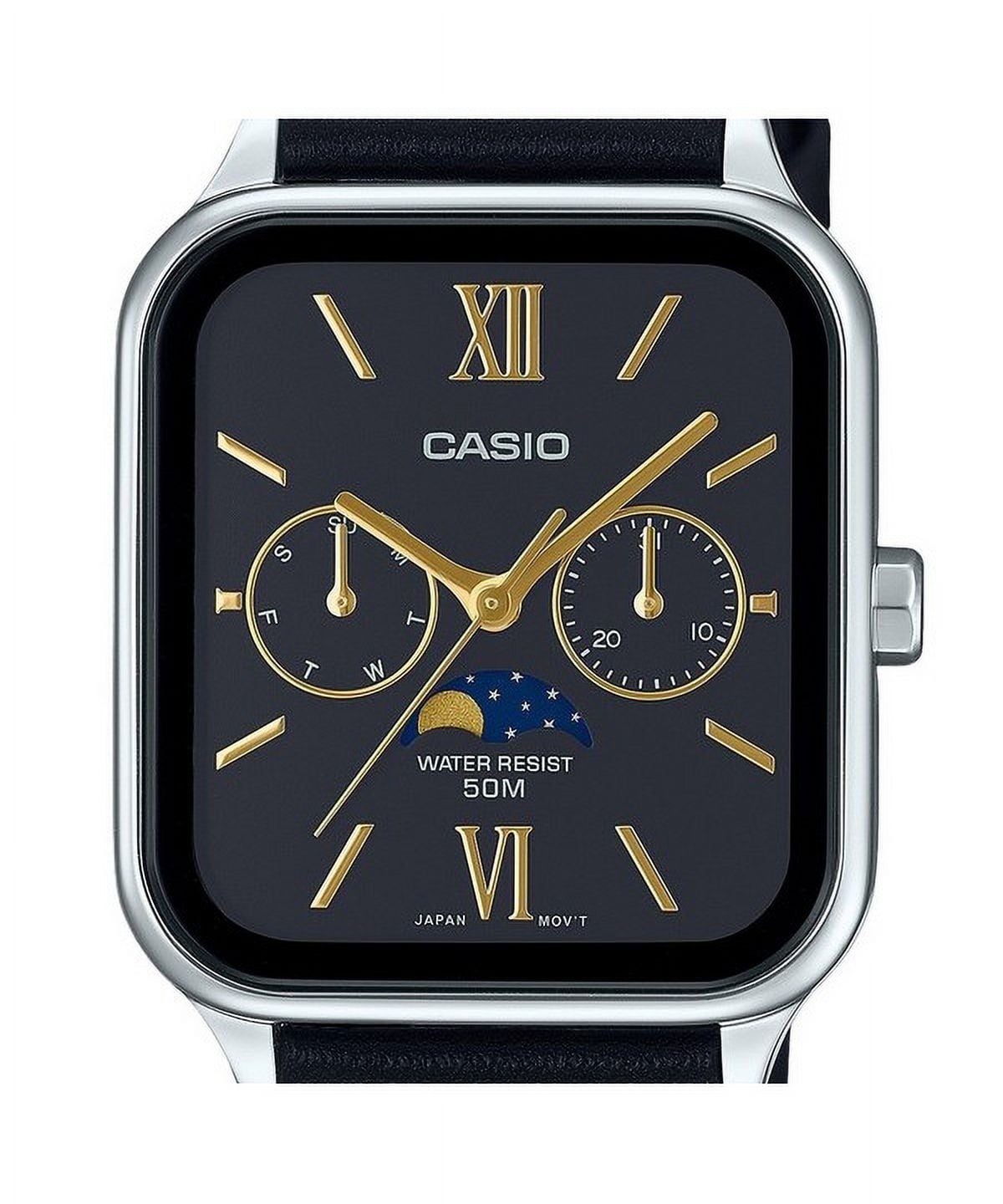 Casio Men's Black Leather Strap Analog Wristwatch, MTP-M305L Casio Men's Black Leather Strap Analog Wristwatch, MTP-M305L