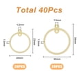 40Pcs 2 Style Alloy Connector Charms 2-Loop Link Pendants Round Ring ...