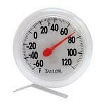 Taylor Clear Plastic Window Cling Dial Thermometer, 7 in, with ...