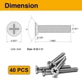 40PCS 8-32 Machine Screws, 2 inch Stainless Steel Extra Long Outlet ...