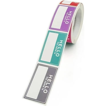 200Pcs Colorful Name Tags Labels Perforated Roll Tag for Classroom ...