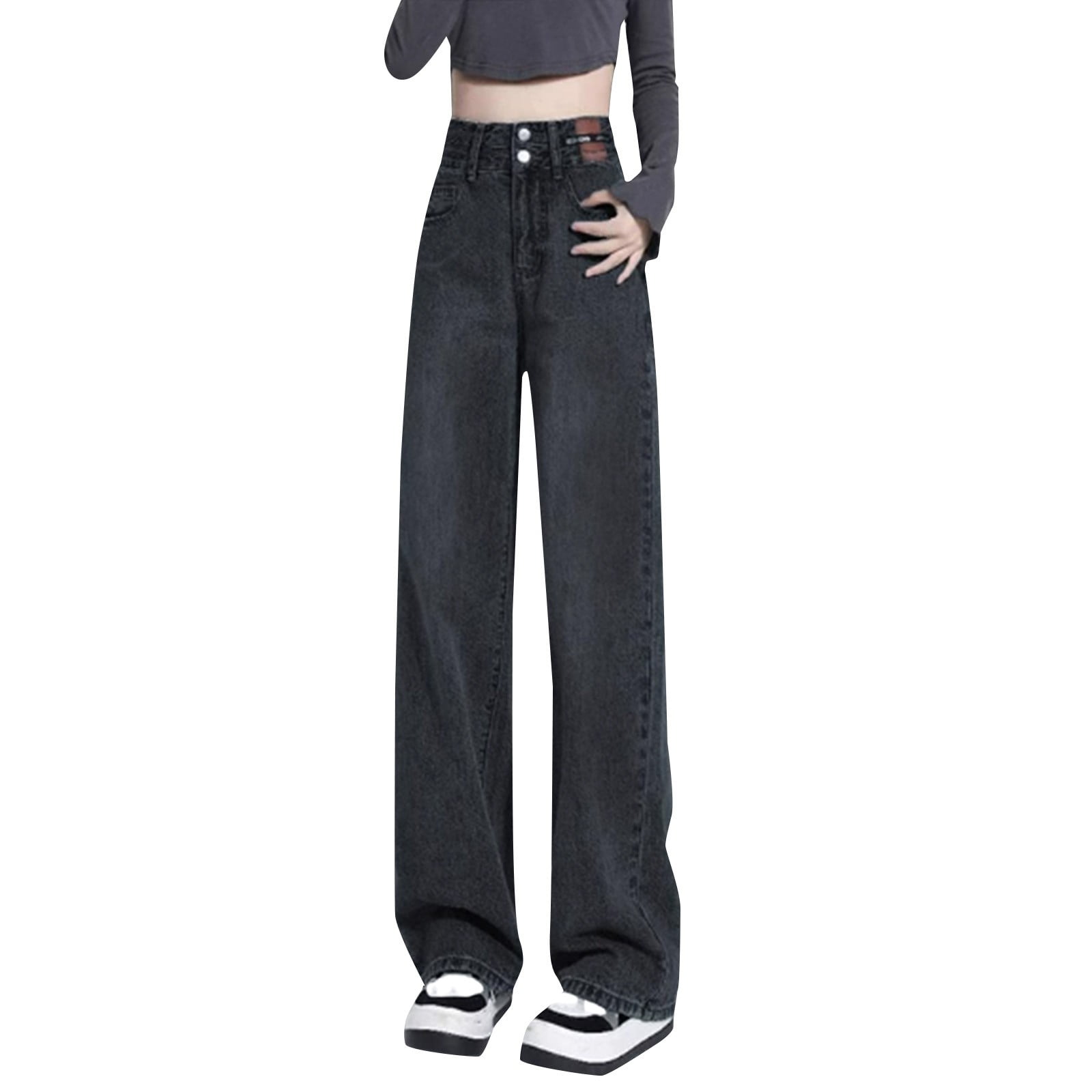 Click here for Manxivoo Women Wide Leg Jeans Straight Leg Medium... prices