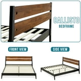 Acacia Callisto Solid Wood Bed Frame with Headboard, Signature ...
