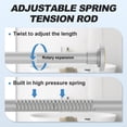 Adjustable Stainless Steel Telescoping Shower Curtain Rod Silver 31-68 ...