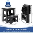2 Step Stool Folding Step Stool for Adults,Non-Slip Foldable Stool for ...