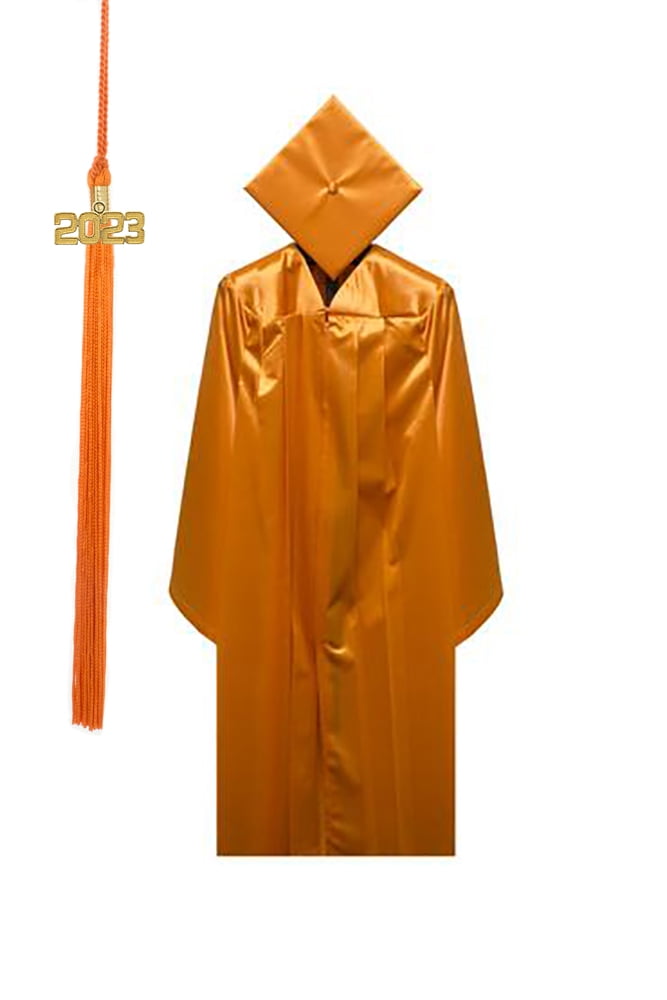 Graduation Cap Gown Tassel Set 2023 - Orange - Walmart.com