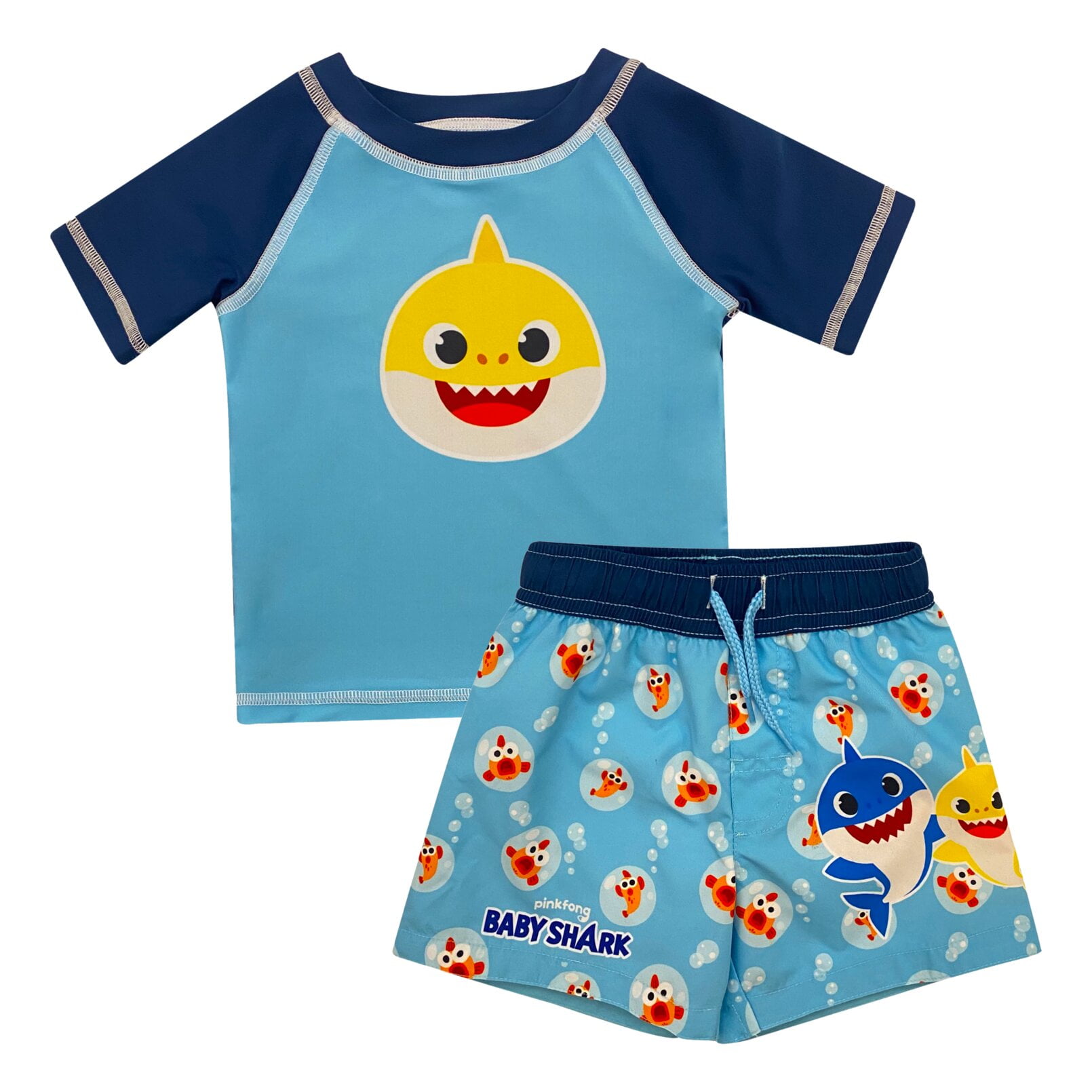 Pinkfong Baby Shark Infant Baby Boys Pullover Rash Guard and Swim ...