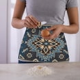 Bohemian Abstract Blue Floral Half Waist Apron Boho Tribal Ethnic ...