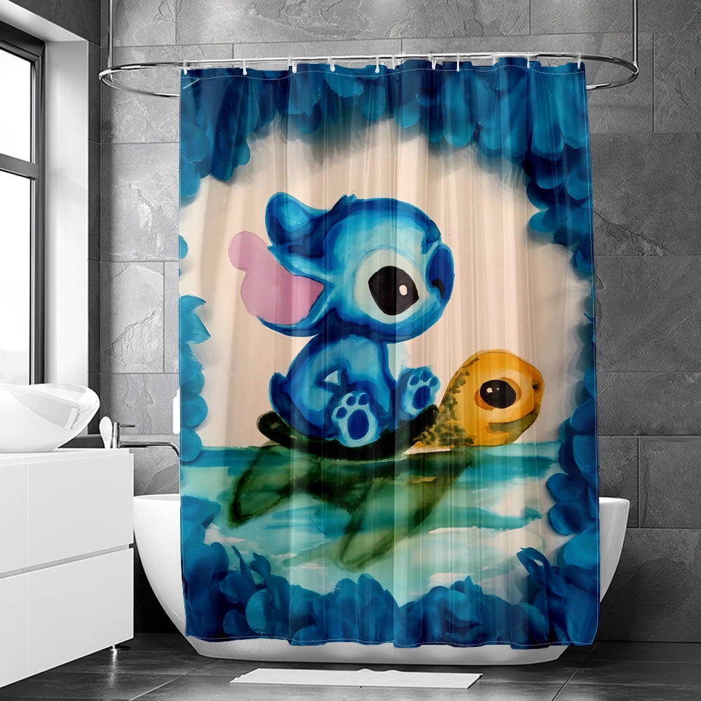 Lilo And Stitch Cartoon Anime Aesthetics Cartoon Stitch Shower Curtain