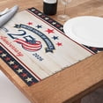 250th USA Anniversary Placemats Set of 6, Washable PVC Kitchen Table ...