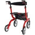 Drive Medical RTL10266-T Nitro Euro Style Walker Rollator, Tall, Red ...