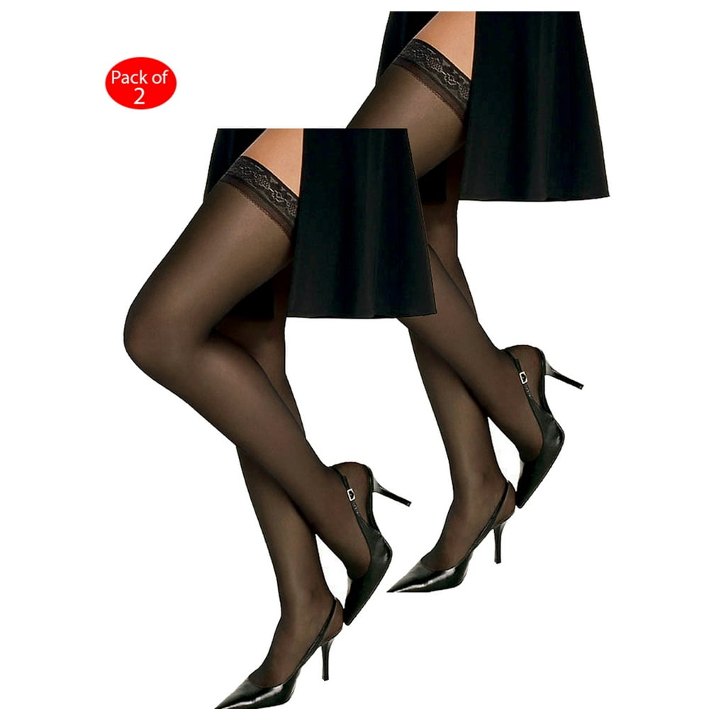 Hanes Hanes Silk Reflections Silky Sheer Thigh High Color Jet Size