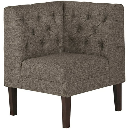 Ashley Furniture Tripton Tufted Corner Accent Chair in Graphite ...