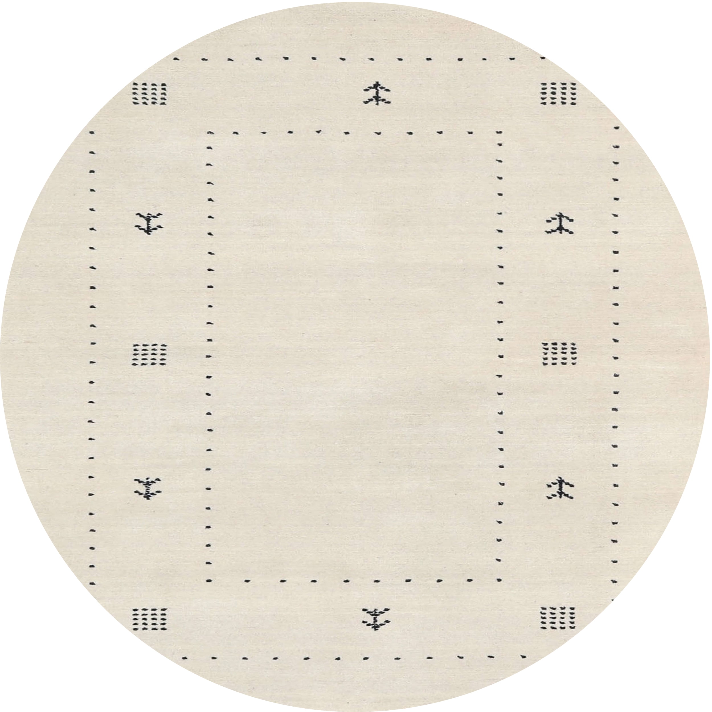 Ahgly Company Indoor Round Contemporary Desert Sand Beige Solid Area ...