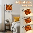 Arc Floor Lamp Burnt Orange solid mid century Abstract geometric modern ...
