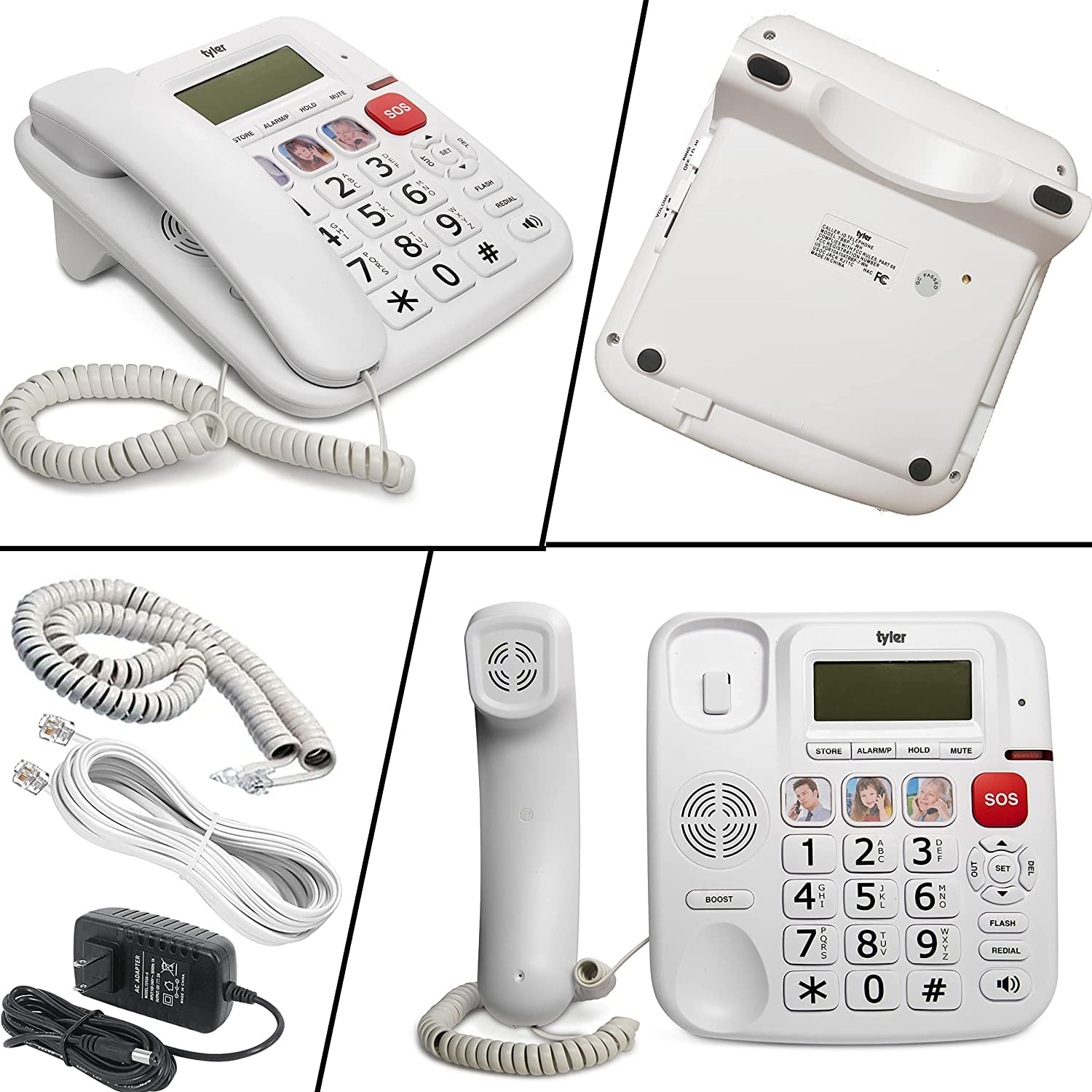 Buy Tyler Big Button Phone For Seniors Landline Phone - Loud Ringer For ...