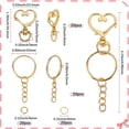 DIY Keychain Findings Kits Including Zinc Alloy Swivel Lobster Clasps ...