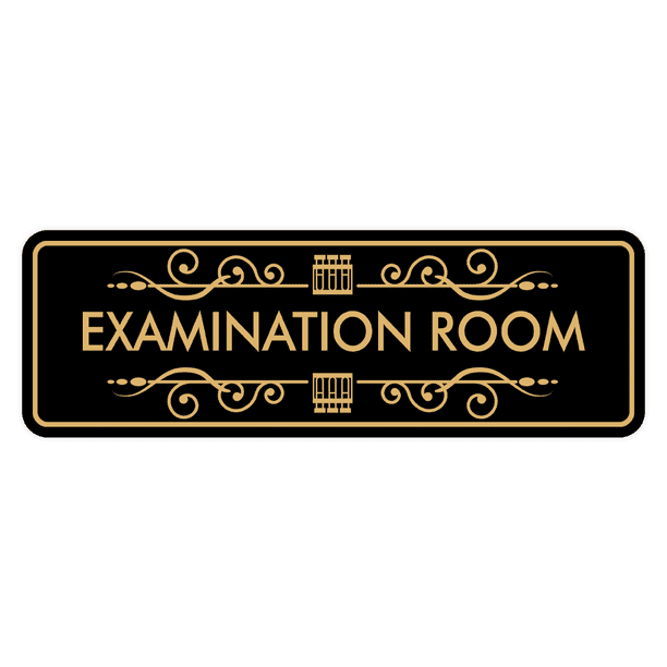 Signs ByLITA Standard Examination Room Sign (Black Gold) - Large ...