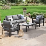 UDPATIO Premium Aluminum Outdoor Furniture Set, Weatherproof Patio ...