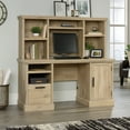 Sauder Aspen Post Engineered Wood Computer Hutch in Prime Oak - Walmart.com