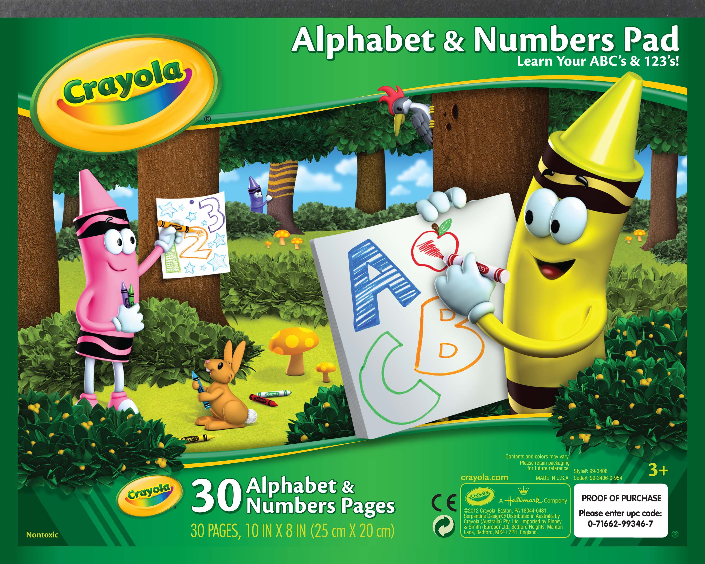 Crayola Alphabet and Numbers Pad, Learn your ABC's and 123's, 30 pages ...