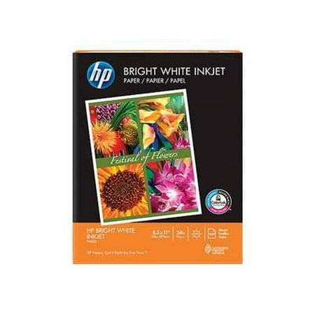 HP Bright White Inkjet Paper - 4.8 mil - bright white - Letter A Size ...