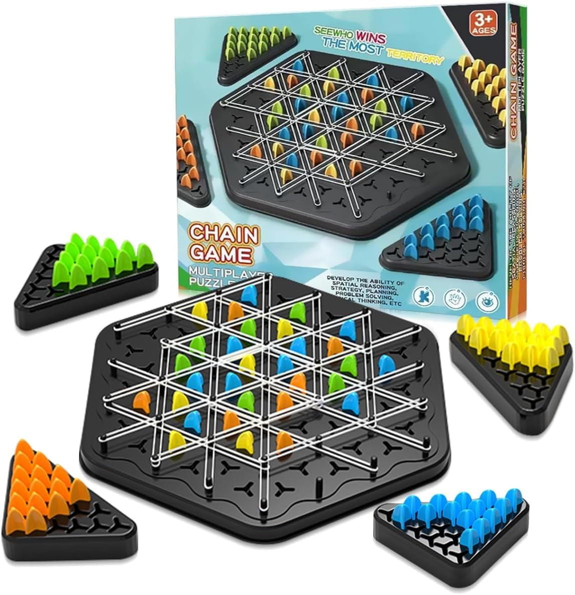 Juego de mesa Chain Triangle Chess Game Triggle para toda la familia ...