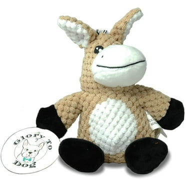 Glory To Dog Roly-Poly Cow Plush Dog Toy with Krinkle and Squeaker ...