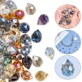 1 Box 120Pcs Faceted Teardrop Glass Beads Top Drilled Beads 10x8mm ...