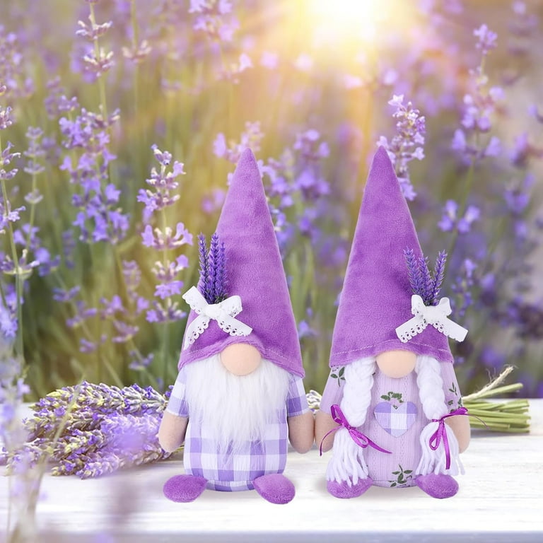Tiny Gnomes Hodao 2PCS Lavender Dream Gnome Set - Purple Fragrance ...