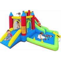 Inflatable Bounce House with Double Slides, 10 in 1 Bouncy House with ...