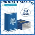 24 Pcs Father's Day Gift Goodie Bags for Party with Handles Paper Blue ...