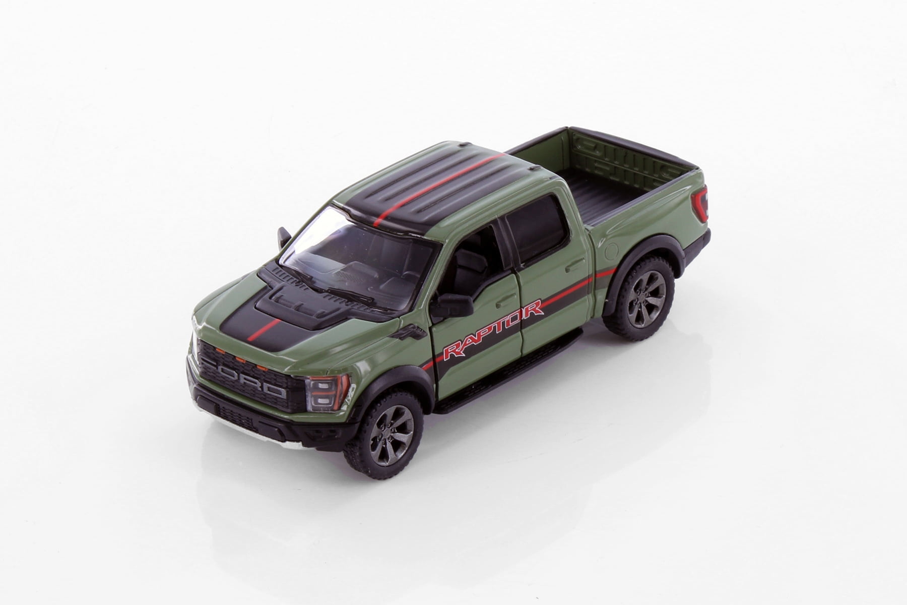 2022 Ford F-150 Raptor Pickup Truck, Green - Kinsmart 5436DF - 1/46 ...