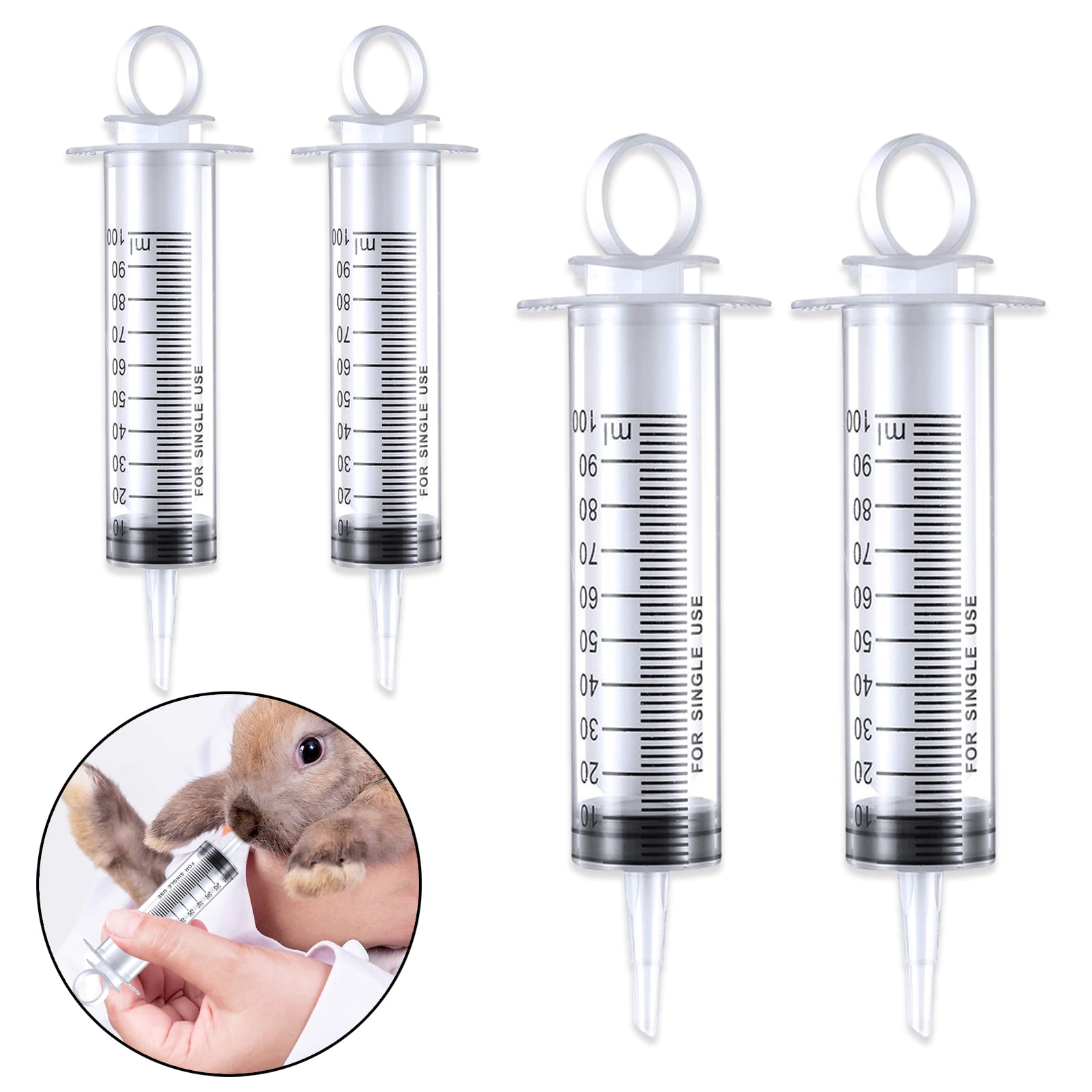 Buy 100ML Garden Industrial Syringe Tools with Measurement, 4 Pack ...