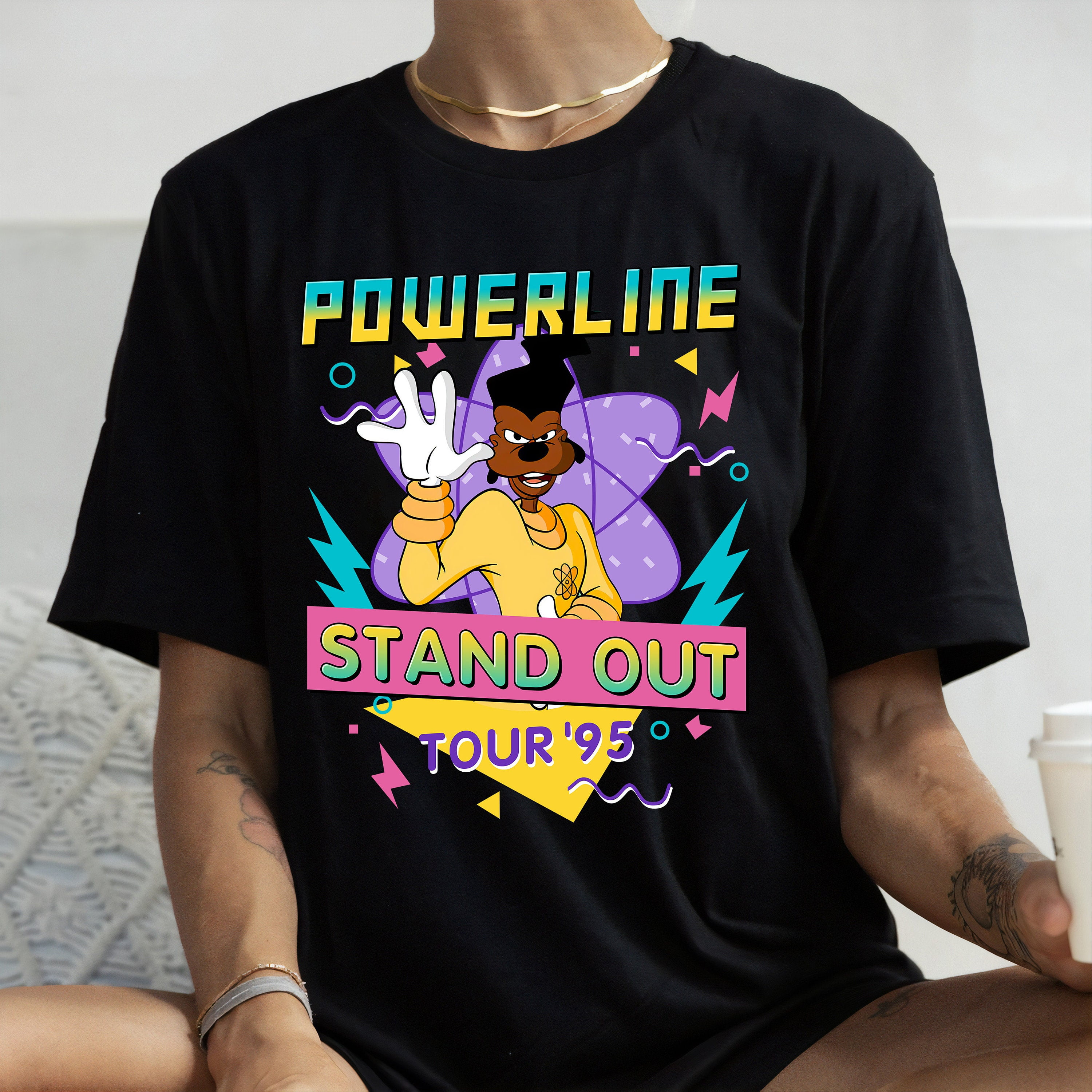 Disney Powerline Stand Out Tour 95 Shirt, Disney Vintage Goofy Movie ...