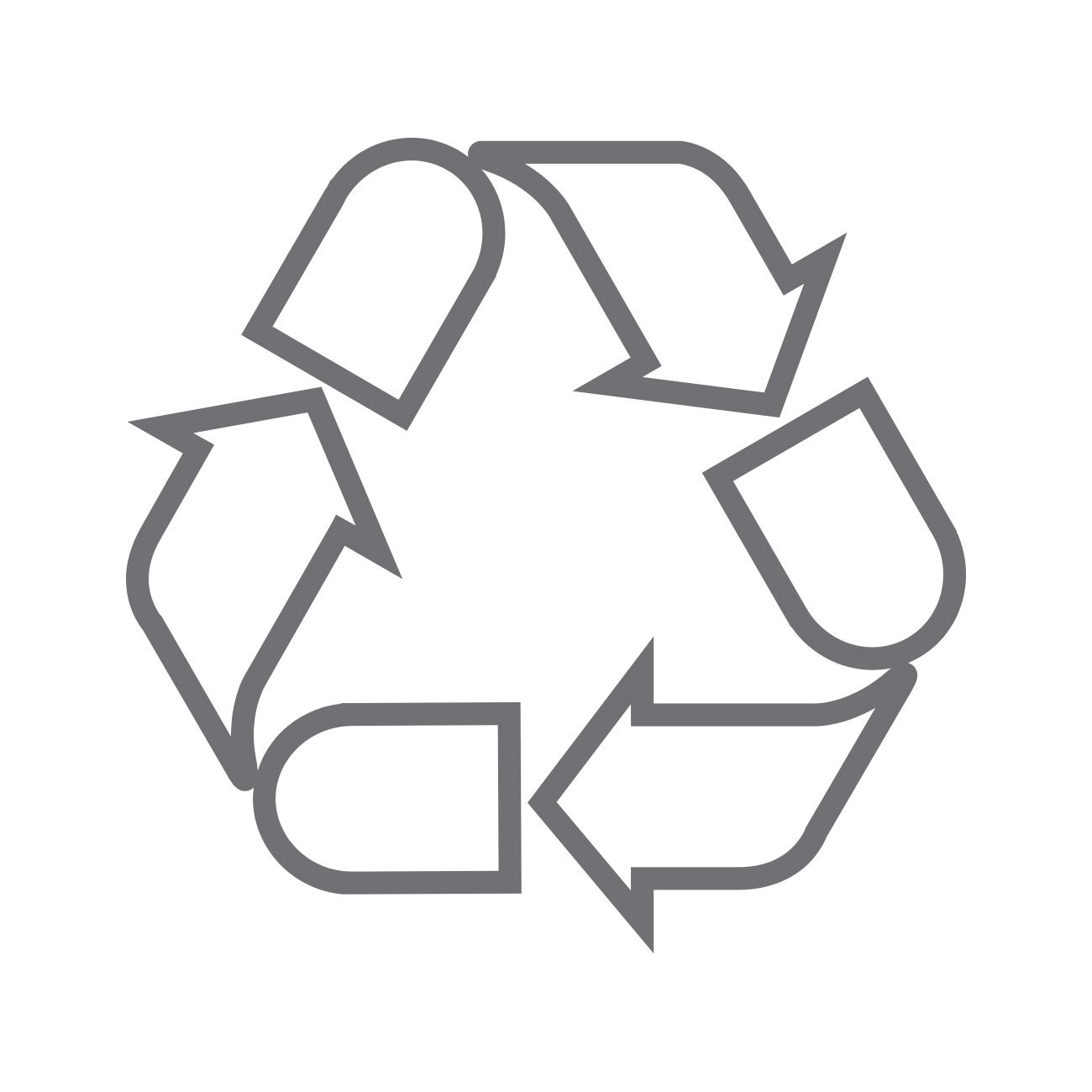 Recycle Symbol Sticker Decal Die Cut - Self Adhesive Vinyl ...