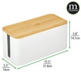 mDesign Cable Management Box Organizer for Cords and Wires, Small ...