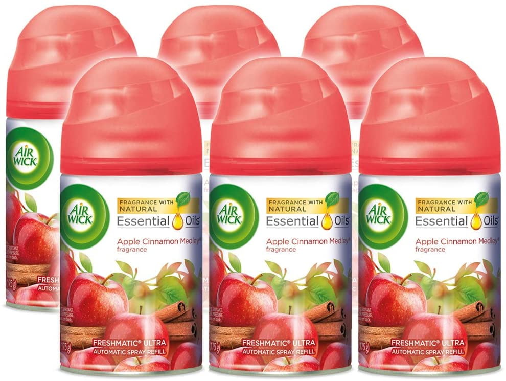 Air Wick Freshmatic 6 Refills Automatic Spray, Apple Cinnamon Medley, 5 ...