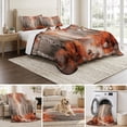 Queen Quilt Bedding Set Abstract Autumn Birch Forest Trees Breathable ...