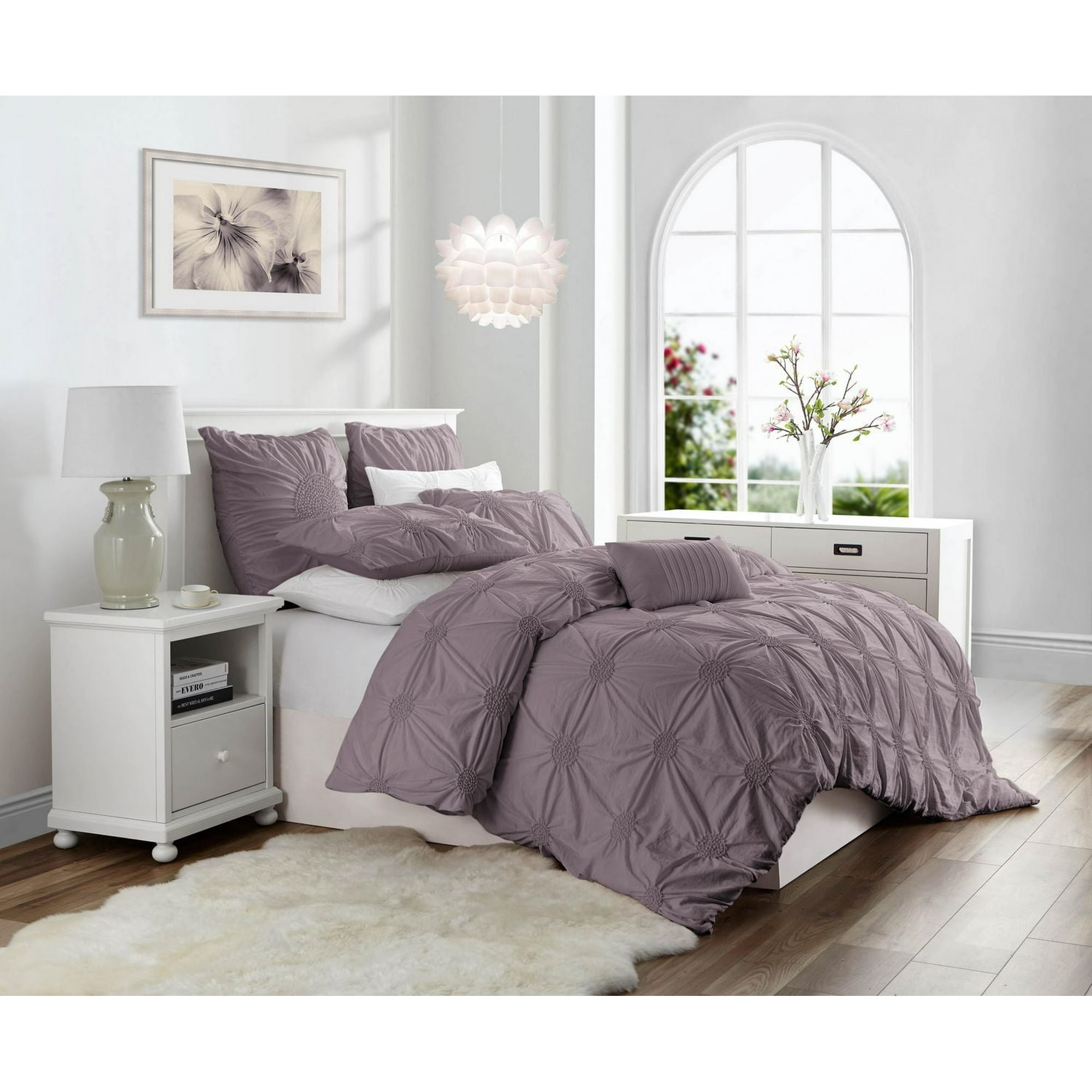 Click here for Swift Home Luxury Floral Ruched High Quality Duvet... prices