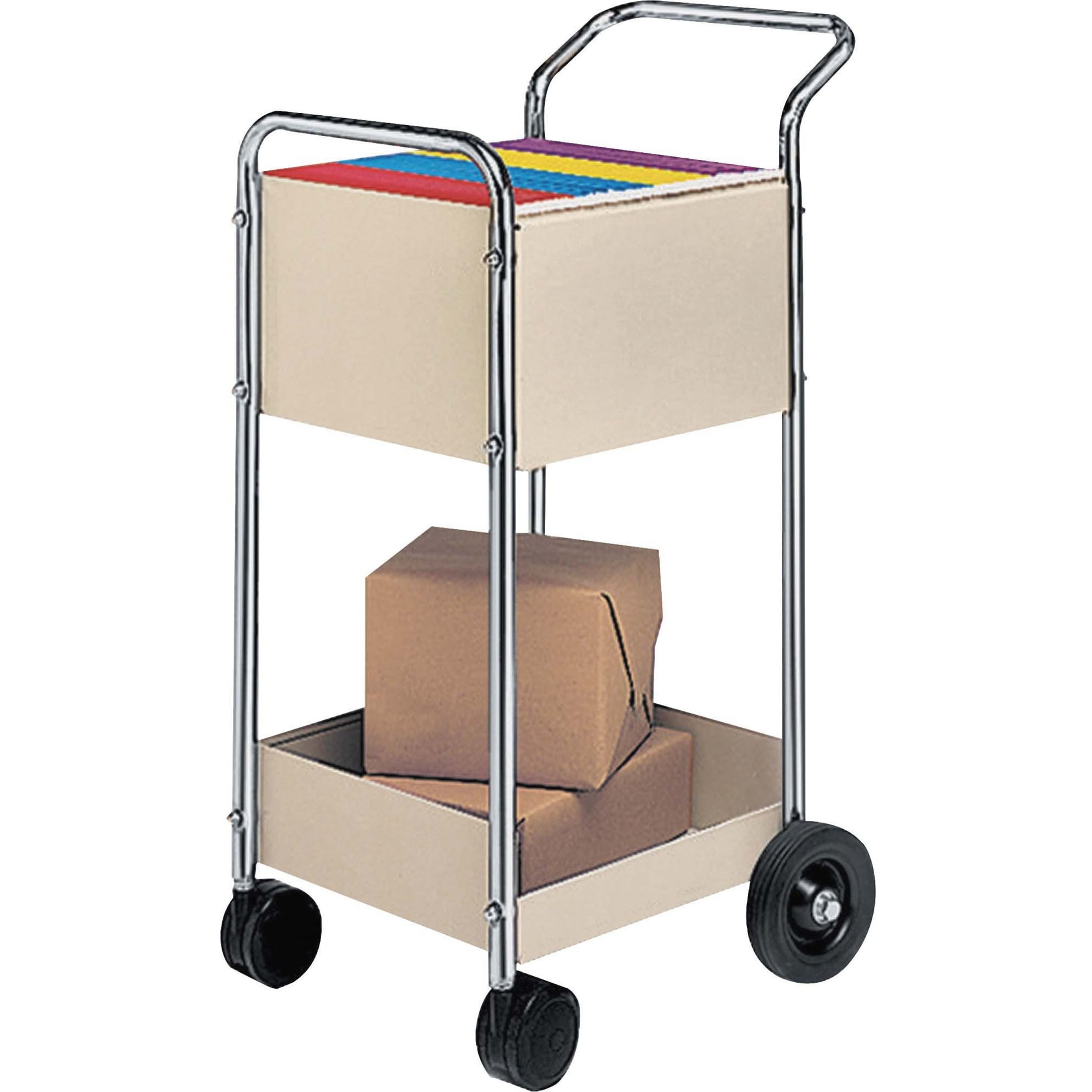 Fellowes Steel Mini Mail Cart, Dove Gray, Chrome - Walmart.com