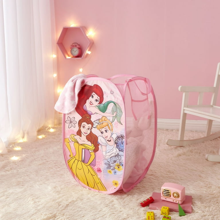Disney Princess Pink Polyester Pop Up Hamper For Children's, 45% OFF