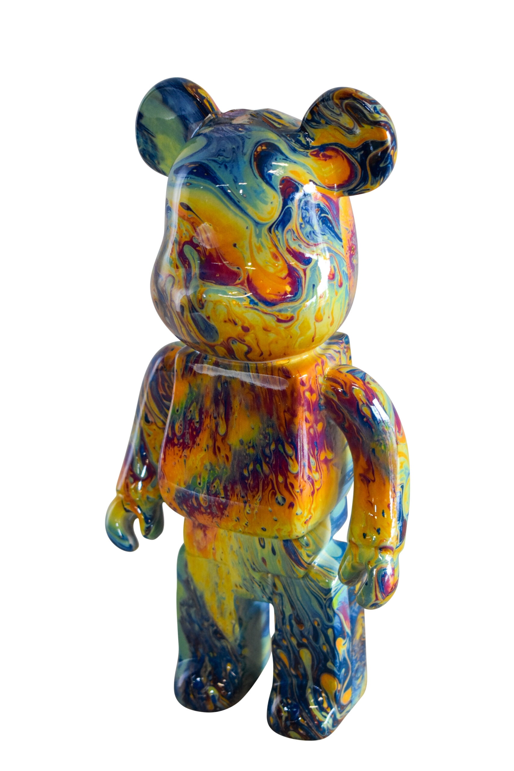 Small Colorful Bearbrick Resin Statue 5" x 3" x 10"H - Walmart.com
