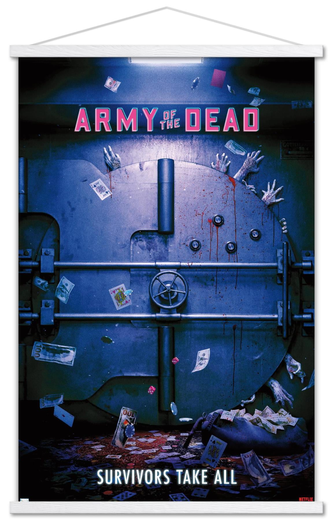 Netflix Army Of The Dead - Vault Wall Poster with Wooden Magnetic Frame ...