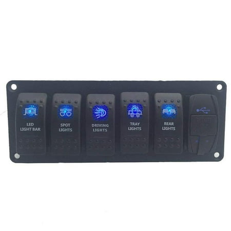 Dual LED Light Marine Boat RV Switches Dual LED Car Rocker Switch Panel ...
