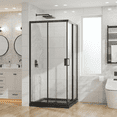 36" D x 36" W x 72" H Corner Sliding Shower Enclosure, 1/4 Inch Clear ...