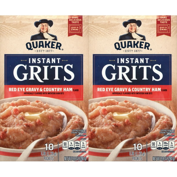 Quaker Instant Grits - Red Eye Gravy & Country Ham, 10 Count, 9.8oz Box ...