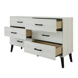 Castle Place Rustic 6 Drawer Wooden Dresser, Light Grey - Walmart.com