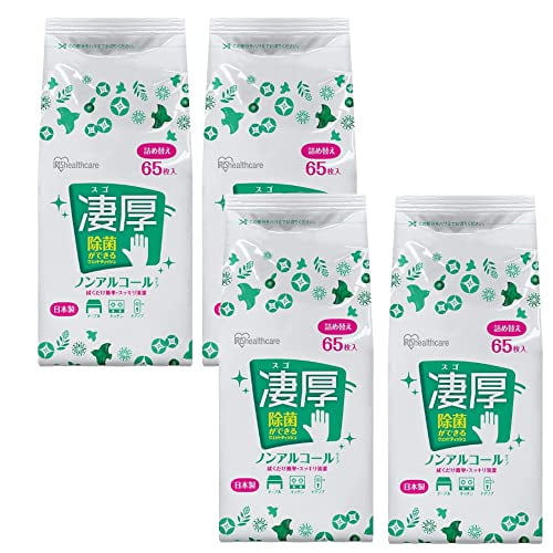 Iris Ohyama Wet Tissue Sterilization Extremely Thick Non-alcoholic ...